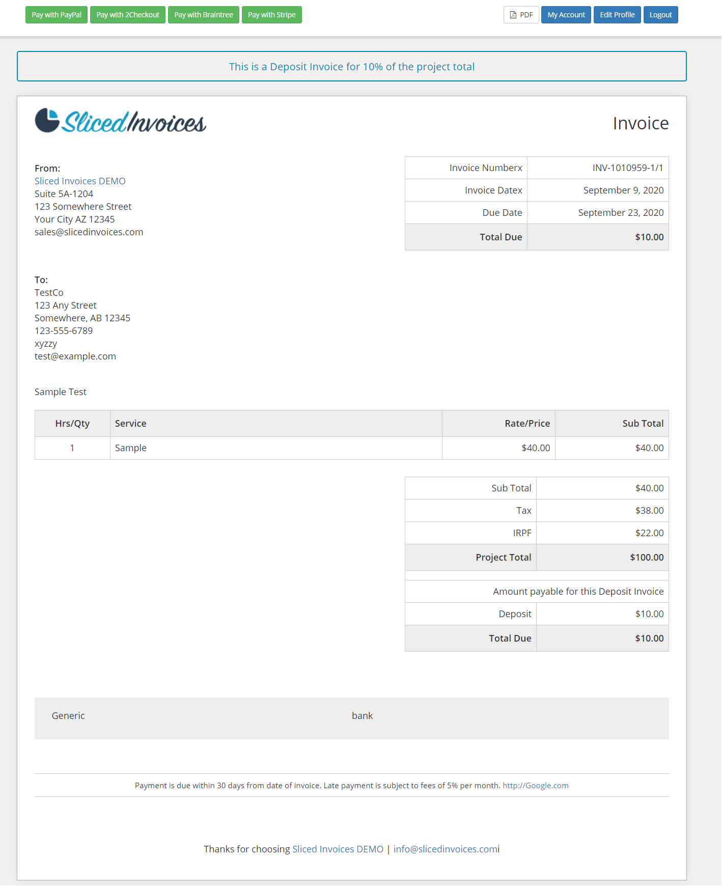 Deposit Invoices Extension Sliced Invoices Deposit Invoices Extension Sliced Invoices