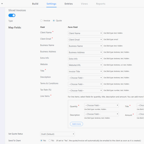 Formidable Forms Extension | Sliced Invoices
